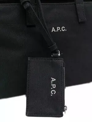 A.p.c. Small Le Drummer Toile Tote - Black