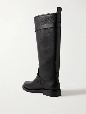 Simkhai Noah Buckled Full-grain Leather Knee Boots