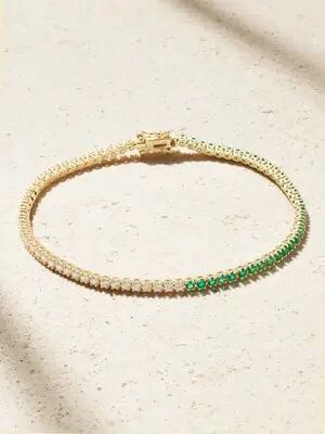ANITA KO Hepburn Diamond And Emerald Bracelet - Gold