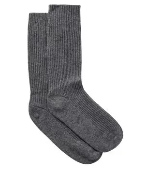LISA YANG Zera Ribbed Cashmere Socks - Gray