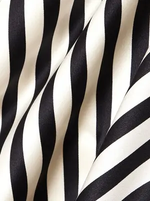Olivia Von Halle Nika Belted Striped Silk-satin Robe