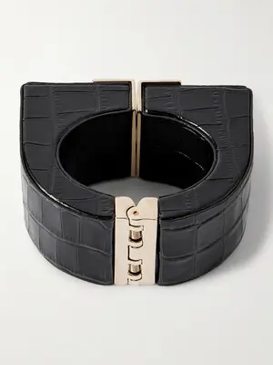 TOM FORD Croc-effect Patent-leather Cuff