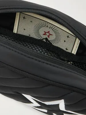 Perfect Moment Star Embroidered Quilted Belt Bag - Black