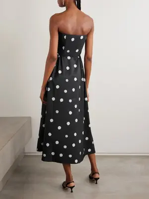 Bernadette Bodette Polka-dot Taffeta Gown