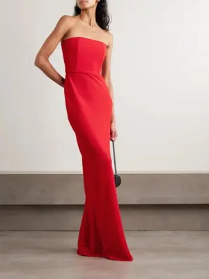 Bernadette Luna Strapless Crepe Gown