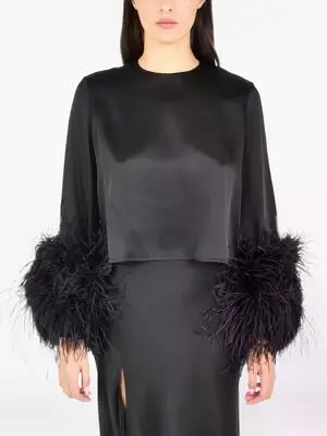 Lapointe Ostrich Feather Top