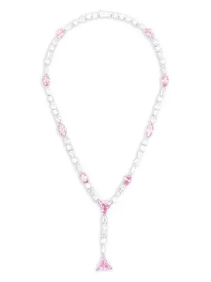 DARKAI Crystal Tennis Necklace - Silver