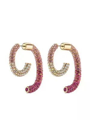 Demarson Luna Pave Hoop Earrings - Gold