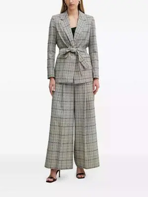 TWINSET Check Wide-leg Trousers