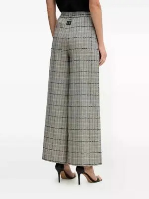 TWINSET Check Wide-leg Trousers
