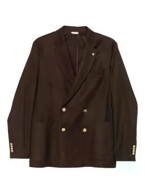 MANUEL RITZ Double-breasted Button Jacket - Brown