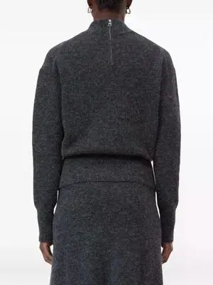 Closed Mock Neck Long-sleeve Sweater