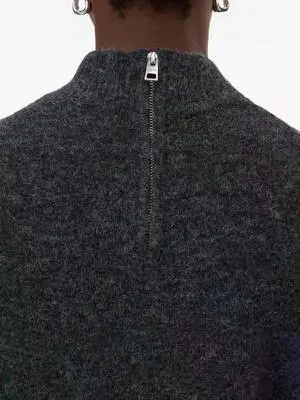 Closed Mock Neck Long-sleeve Sweater