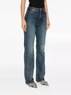 Khaite Danielle Stretch Jeans In Deep Indigo