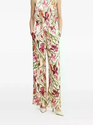Guess Floral-print Trousers - Neutrals