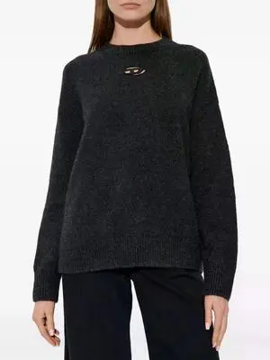 DIESEL® M-areeta Logo Cut-out Sweater - Grey