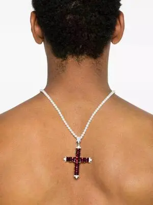 DARKAI Cross Pendant Pearl Necklace