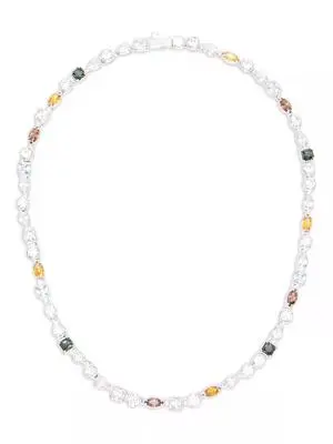 DARKAI Stone-embellishment Necklace - Silver