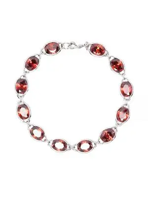 DARKAI Anchor Oval Stone Bracelet - Silver