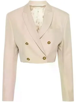 Palm Angels Double-breasted Cropped Blazer