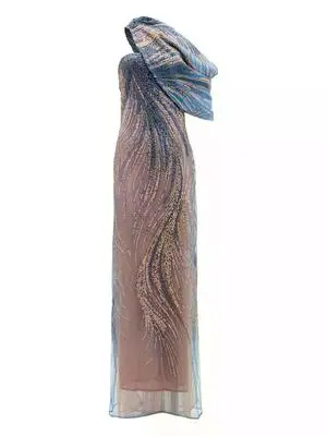 Silvia Tcherassi Rayo De Luna One-shoulder Maxi Gown