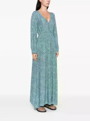 Natalie Martin Buttoned Printed Shangri Dress