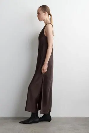 Cos Lace-trimmed Satin Slip Dress