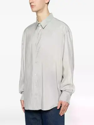 THE ROW Granada Button-down Striped Shirt - Grey