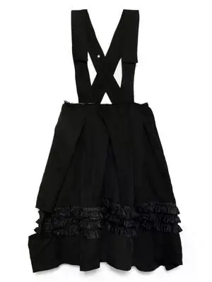 Comme Des Garçons Taffeta Frill Pinafore - Black