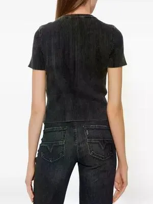 DIESEL® Ribbed Logo T-shirt - Black