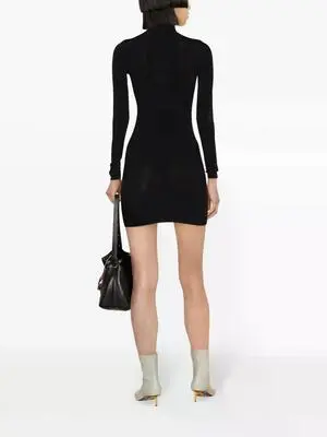 Off-White Logo-embellished Ribbed Shirt Dress