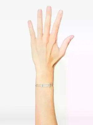 Le Gramme Cord Bracelet With Grey Bar Detail