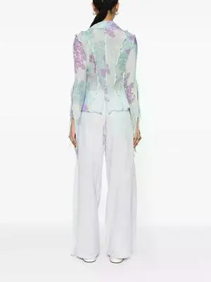 Acne Studios Floral-print Semi-sheer Shirt