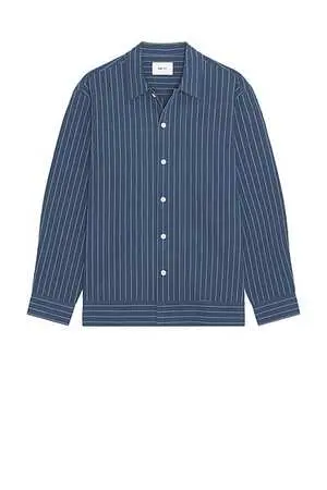 Nn07 Reed Stripe Overshirt Shacket