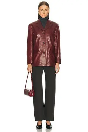 EAVES Aroa Leather Blazer Jacket