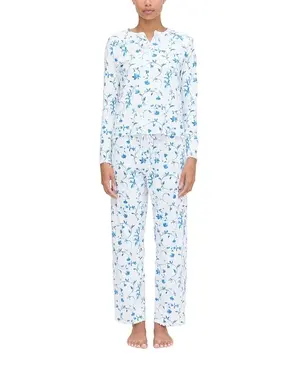 Hill House Home The Olivia Pant Pajama Set - Blue Botanical