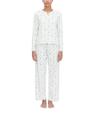 Hill House Home The Olivia Pant Pajama Set - Pastel Trellis
