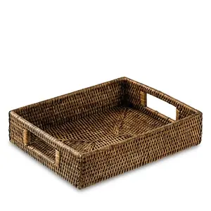 SAMBONET Radici Home Collection Rattan Tray With Handles - No Color