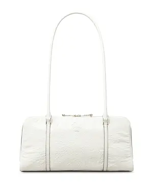 Tory Burch Crinkle Leather Satchel - White