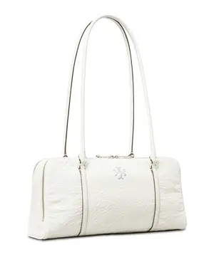 Tory Burch Crinkle Leather Satchel - White