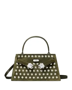 Tory Burch Studded Suede Top Handle Bag