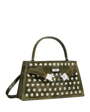 Tory Burch Studded Suede Top Handle Bag