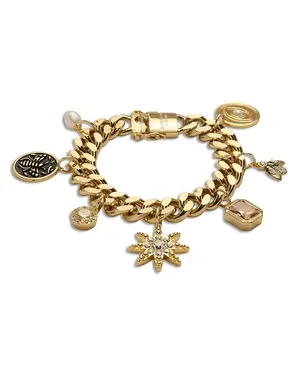 Ramy Brook Bead Charm Bracelet With Cubic Zirconia And Freshwater Pearl - Gold