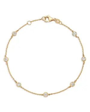Bloomingdale'S Diamond Bezel Station Bracelet - Yellow Gold