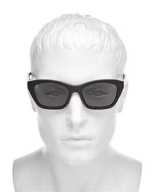 Fendi Forever Rectangular Sunglasses, 54mm - Black/smoke