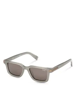 Zegna Rectangular Sunglasses, 52mm - Gray/red