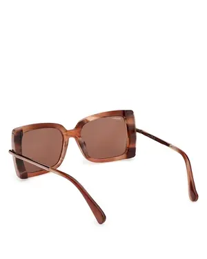 Max Mara Butterfly Sunglasses, 53mm - Red/brown