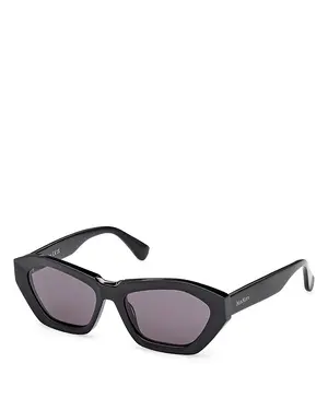 Max Mara Geometric Sunglasses, 54mm - Black/smoke