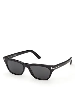 TOM FORD Penn Rectangular 53mm Sunglasses - Black/smoke