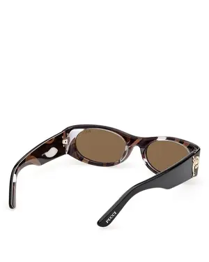 Emilio Pucci Oval Sunglasses, 54mm - Black/smoke